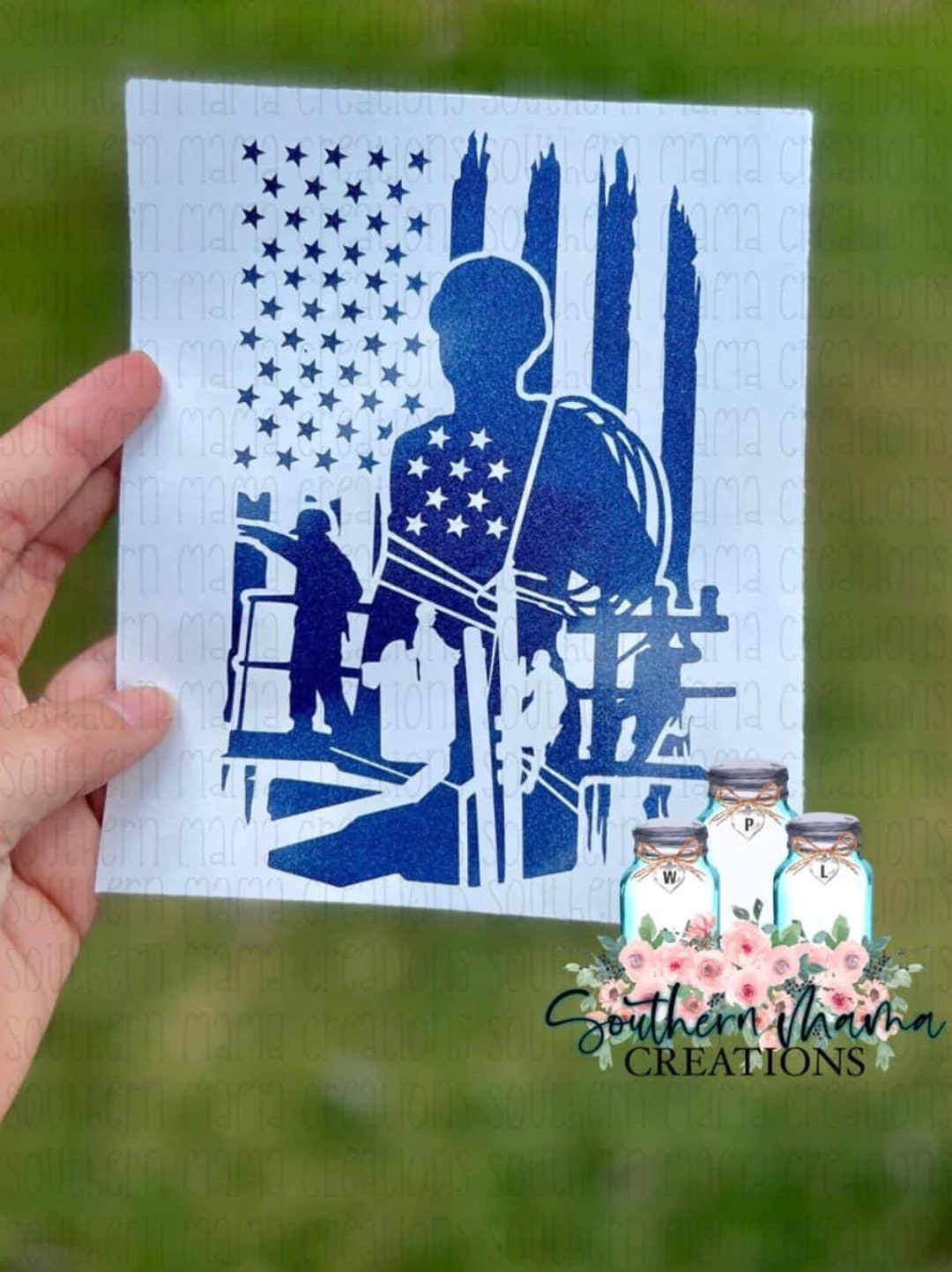 Lineman Flag Lineman Life Decal Sticker Car Window Laptop Wall - Etsy