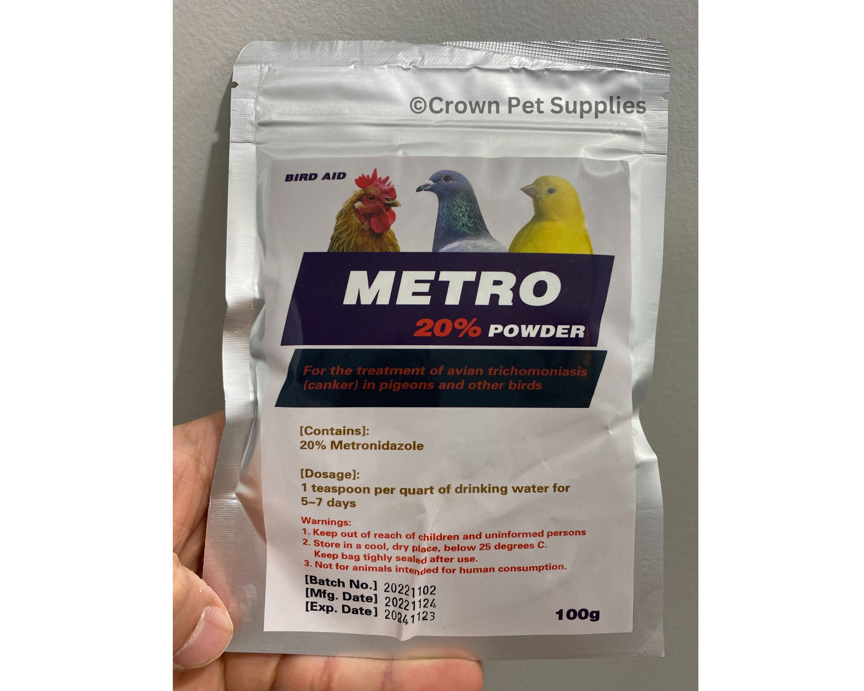 Metro Powder for Trichomoniasis canker in Pigeons Aviary & - Etsy