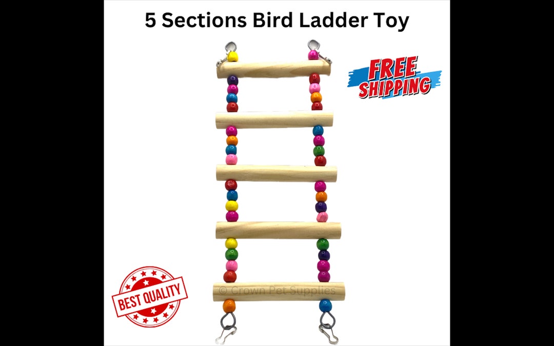 5 Sections Bird Toy Ladder Play Set Fun Colorful for All Different ...