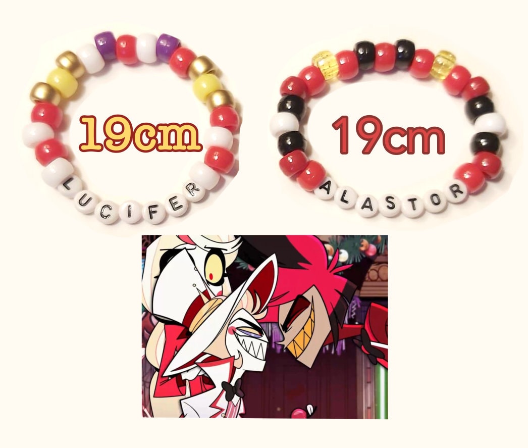 Lucifer and Radio Demon Beaded Bracelets - Etsy