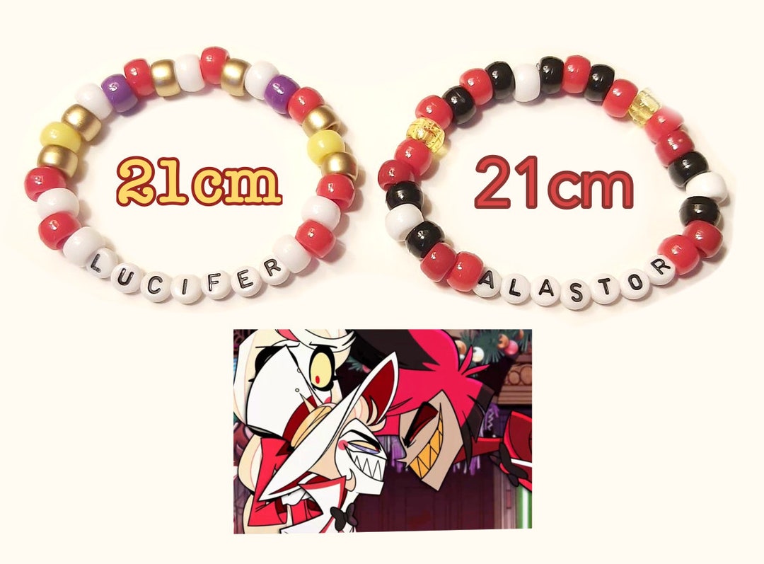 Lucifer and Radio Demon Beaded Bracelets - Etsy