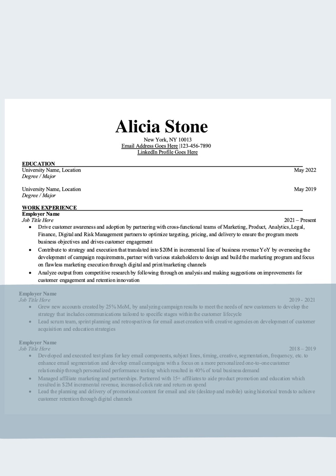 Simple Resume Template | Microsoft Word | Interview Prep Guide ...