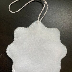 Handmade Felt Ornament | Hand Embroidered Ornament | Folk Art Snowflake ...