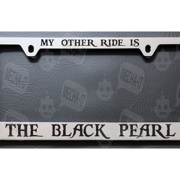 Chrome Pirate License Plate Frame - Etsy