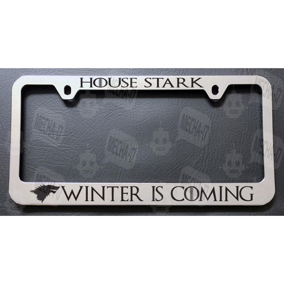 House Stark Winter is Coming Chrome License Plate Frame - Etsy