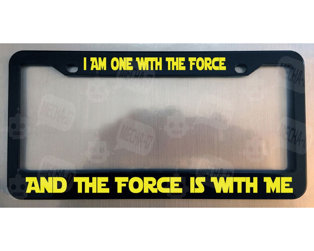 I Am One With the Force and the Force is With Me Glossy Black - Etsy