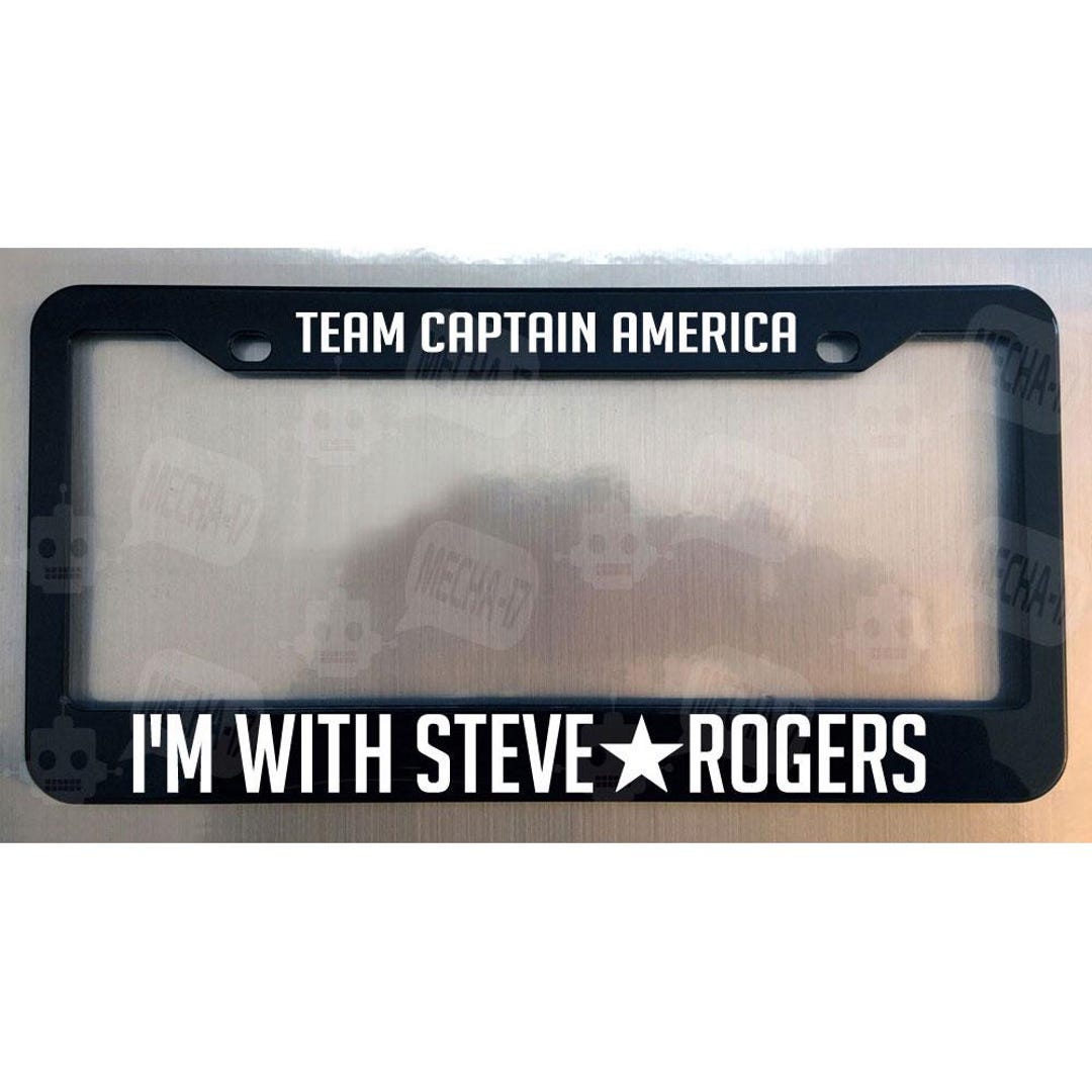 I'm With Steve Rogers Glossy Black License Plate Frame - Etsy