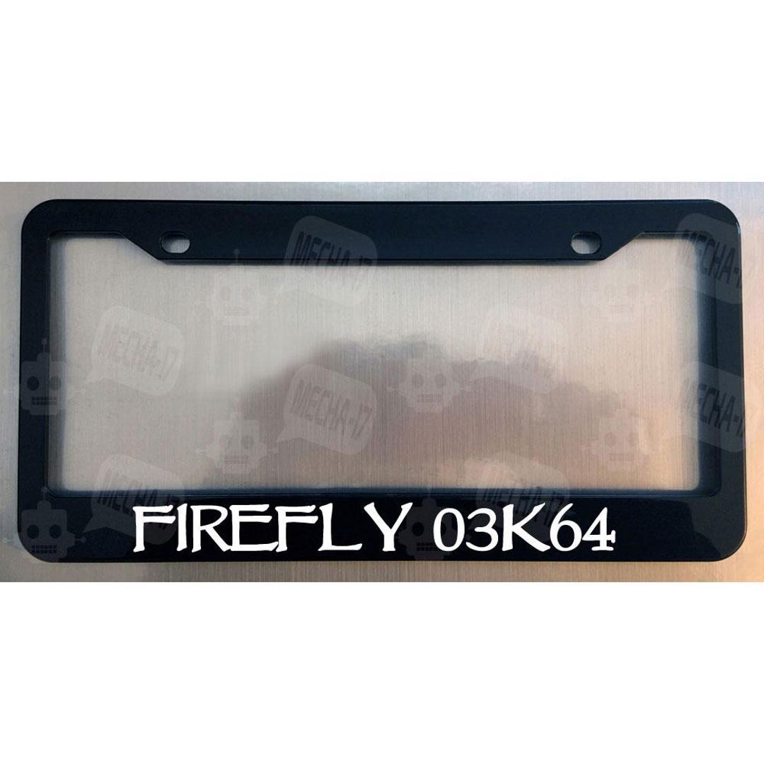 FIREFLY 03K64 Glossy Black License Plate Frame - Etsy