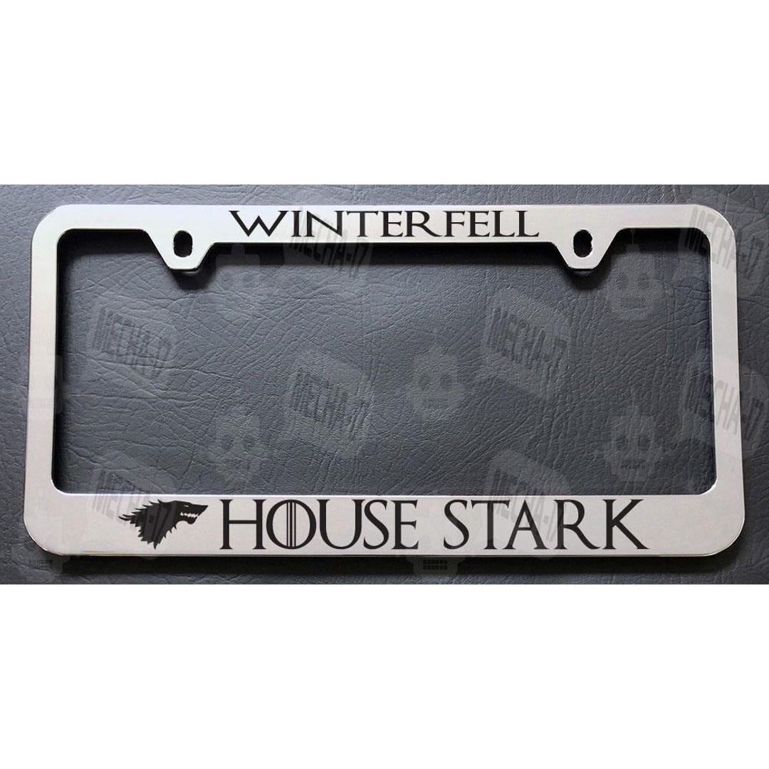 Winterfell House Stark Chrome License Plate Frame - Etsy