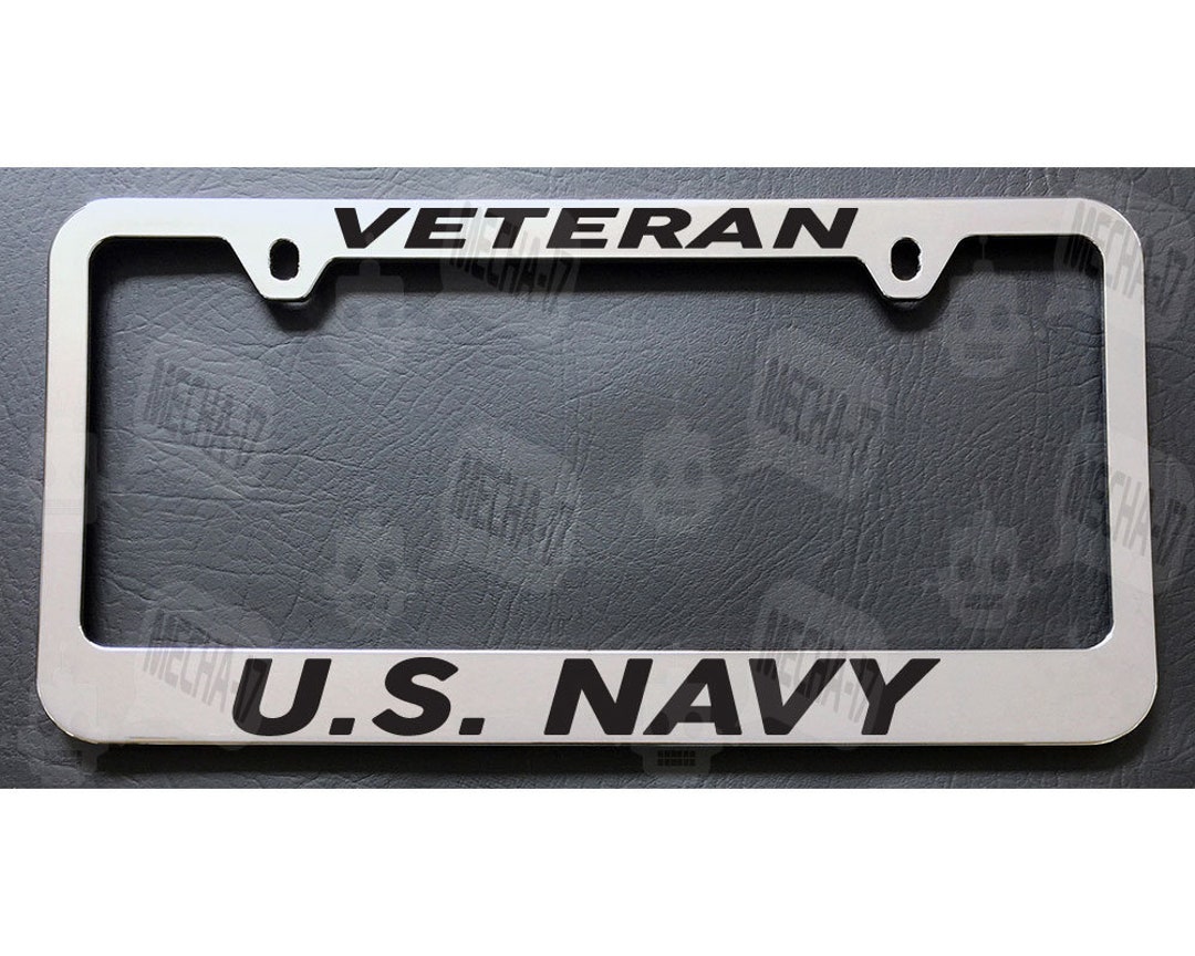 Veteran U.S. Navy Chrome License Plate Frame - Etsy