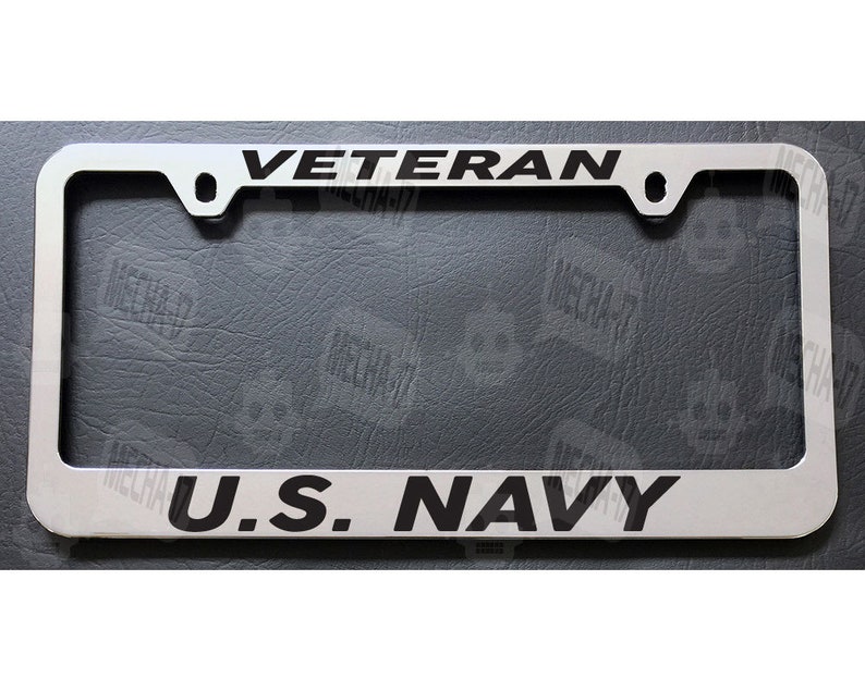 Veteran U.S. Navy Chrome License Plate Frame - Etsy