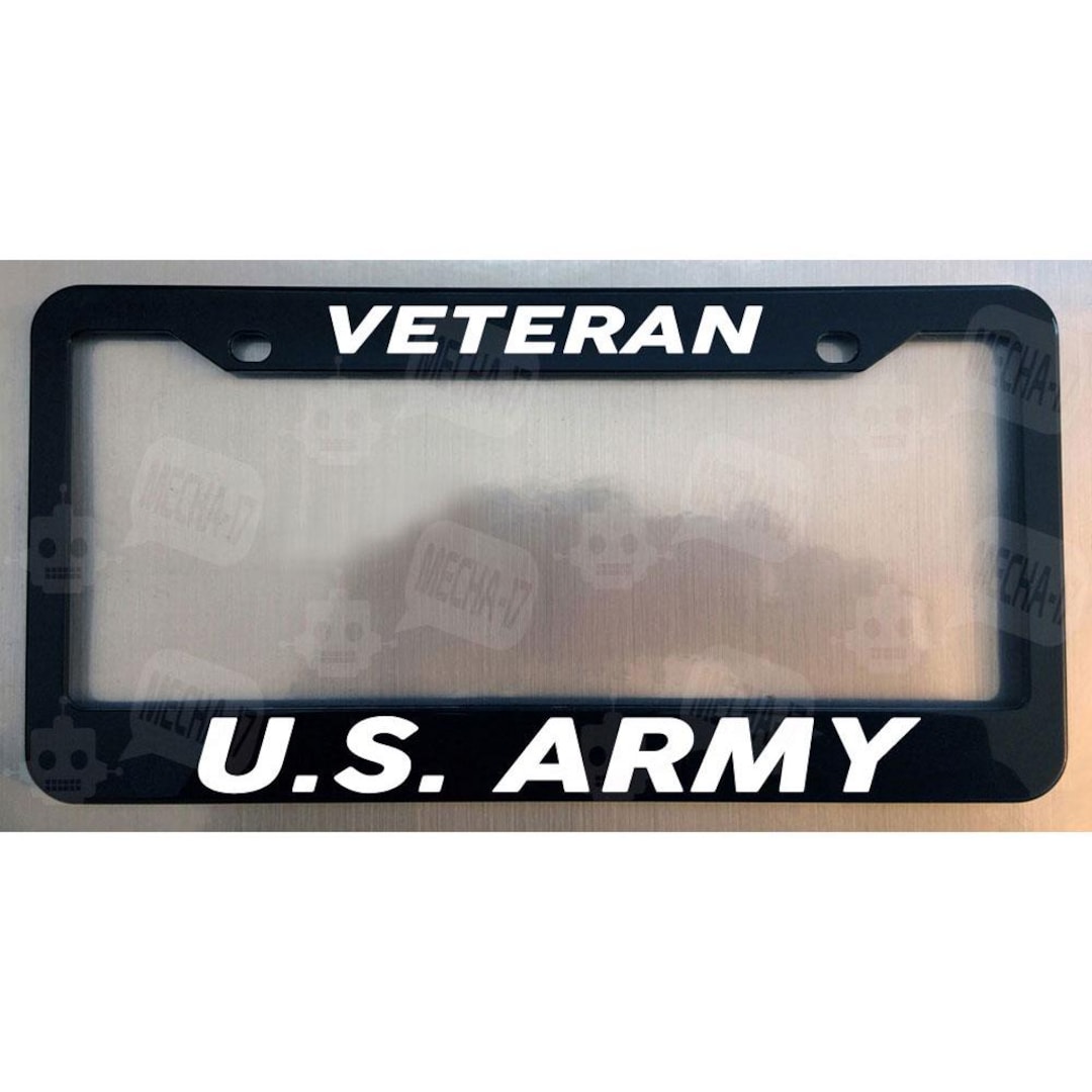 Veteran U.S. Army Glossy Black License Plate Frame - Etsy