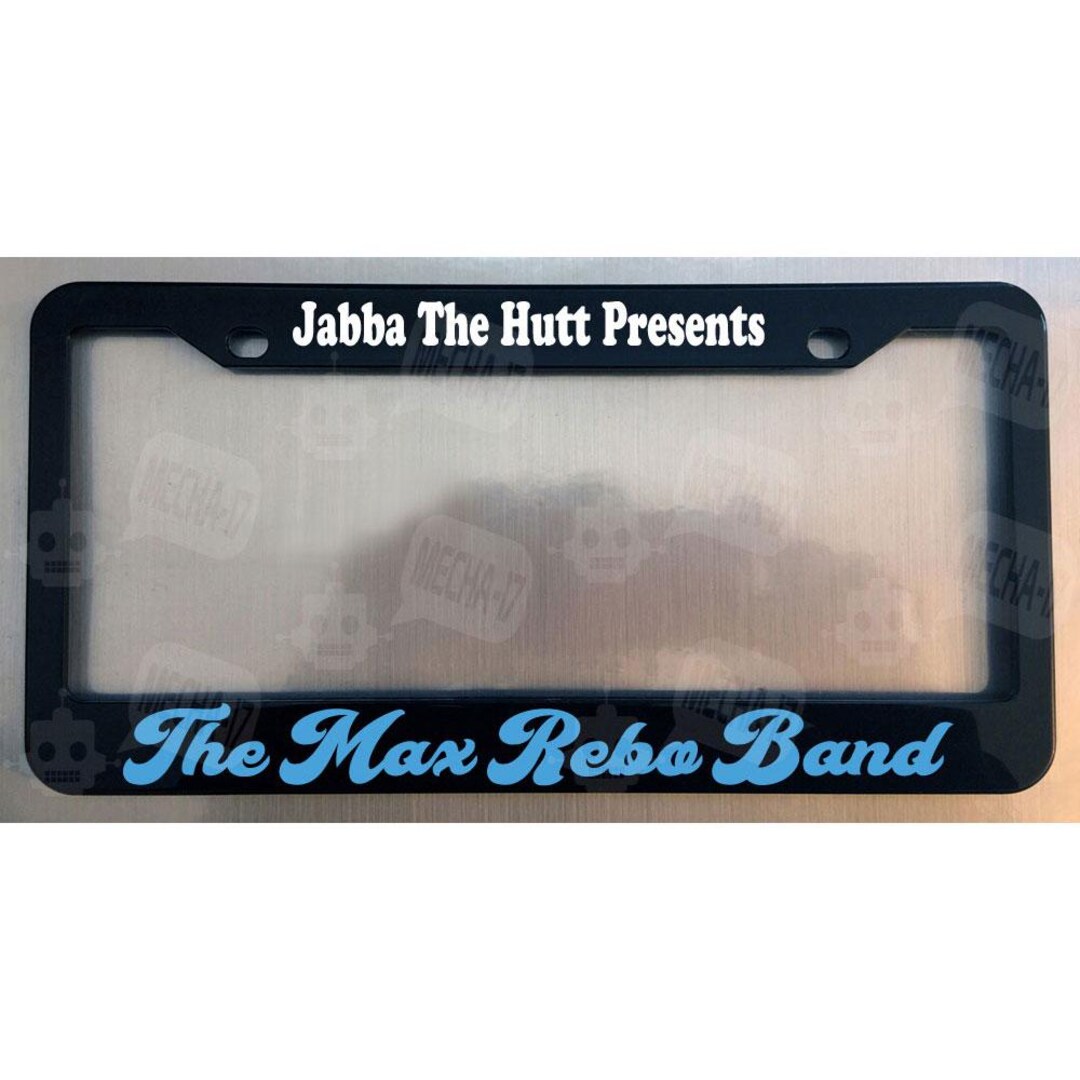 Jabba the Hutt Presents the Max Rebo Band Glossy Black License Plate ...