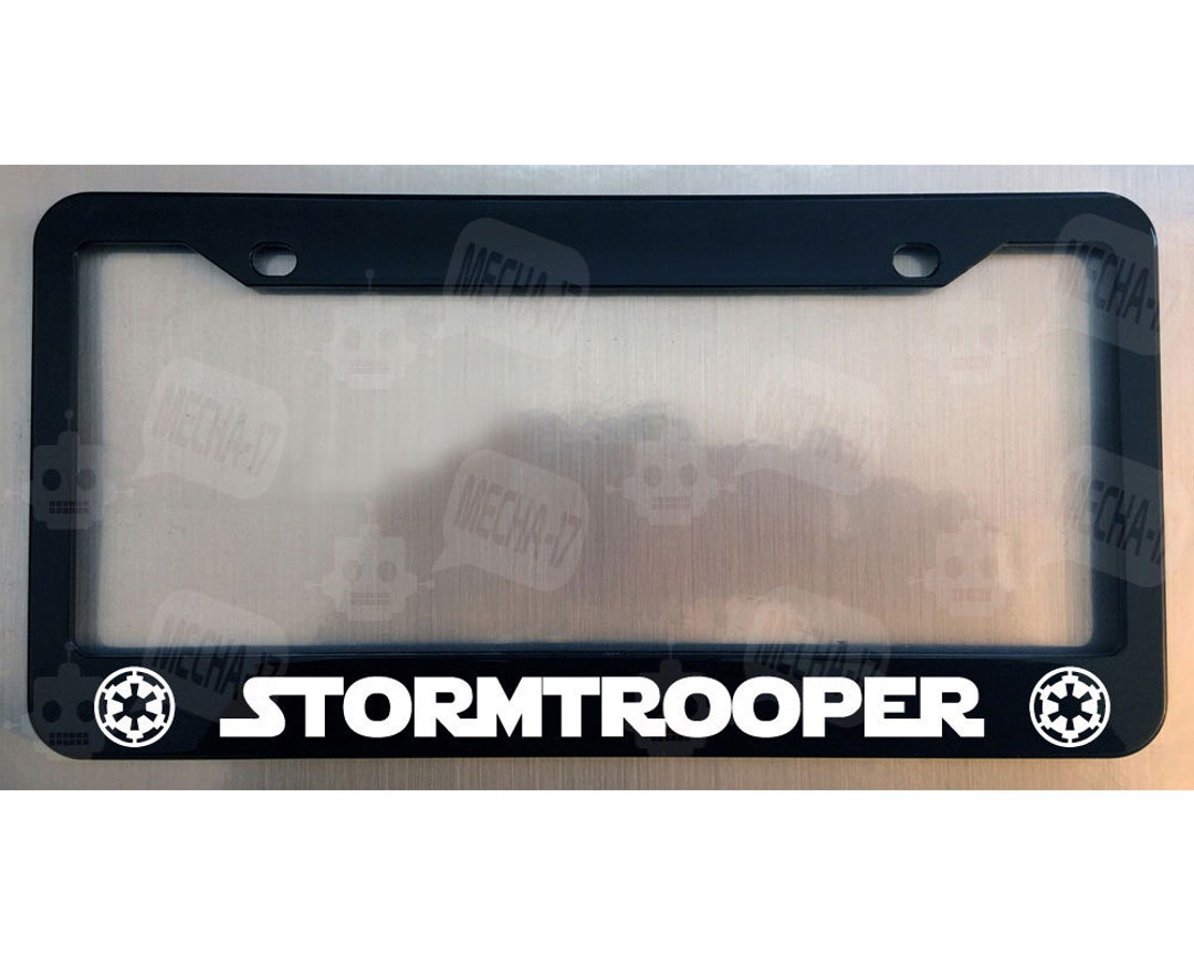 Stormtrooper Galactic Empire Glossy Black License Plate Frame - Etsy