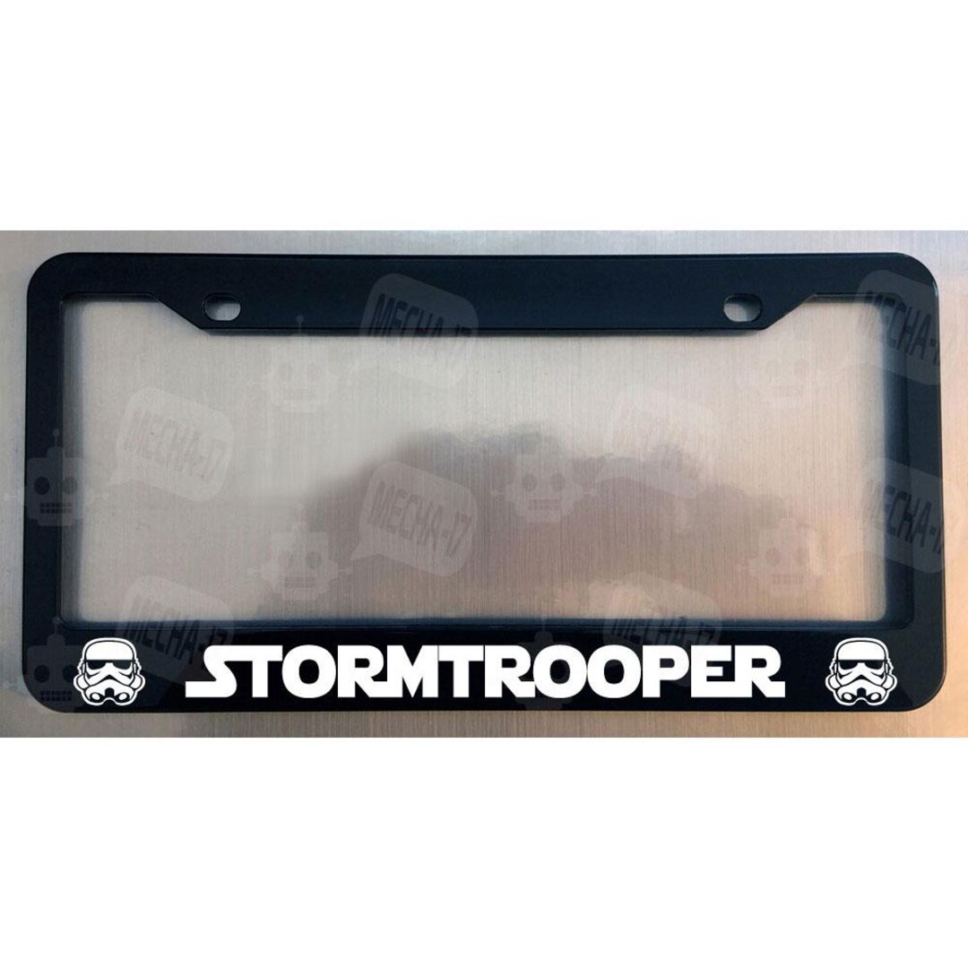 Stormtrooper Glossy Black License Plate Frame - Etsy