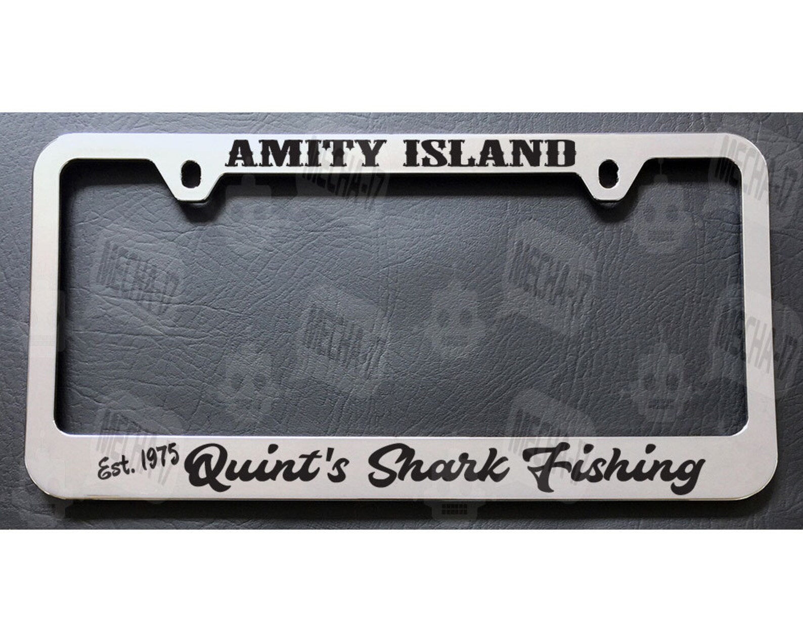 Quint's Shark Fishing Amity Island Chrome License Plate - Etsy