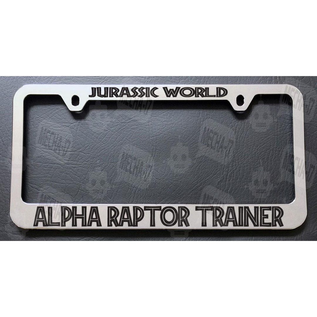 Jurassic World Alpha Raptor Trainer Chrome License Plate Frame - Etsy