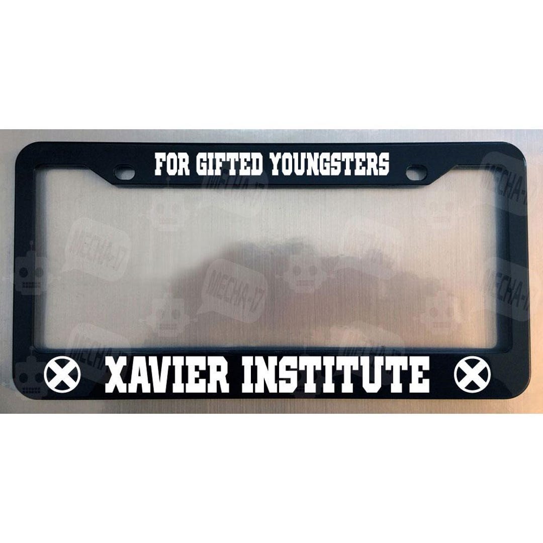 Xavier Institute for Gifted Youngsters Glossy Black License Plate Frame ...