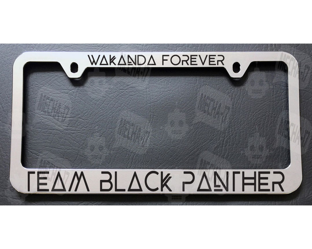 Team Black Panther Wakanda Forever Chrome License Plate Frame - Etsy