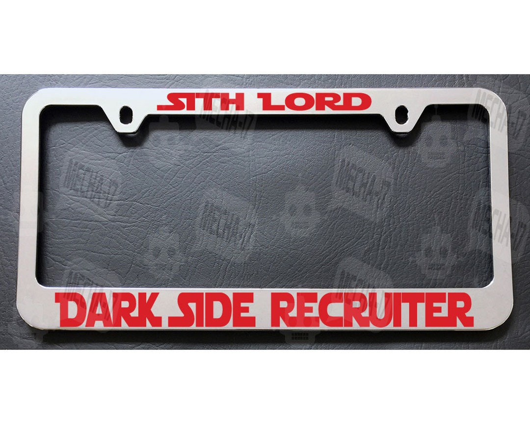 Sith Lord Dark Side Recruiter Chrome License Plate Frame - Etsy