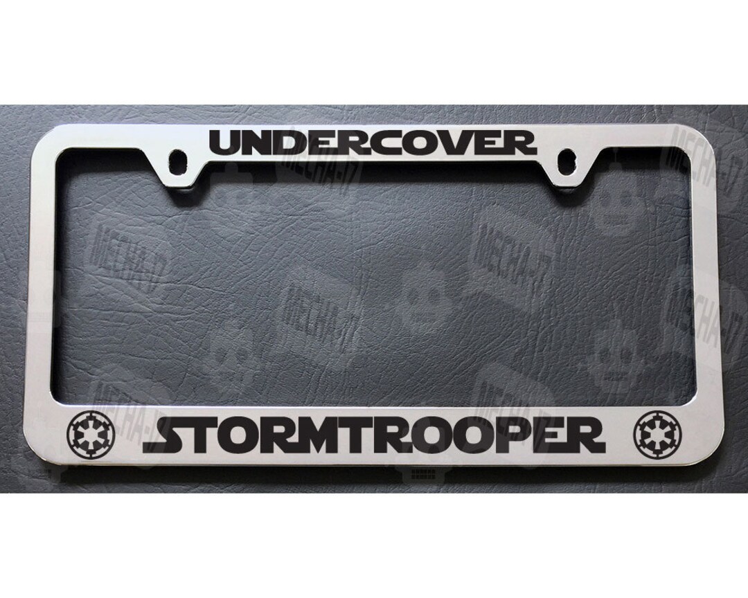 Undercover Stormtrooper Chrome License Plate Frame - Etsy