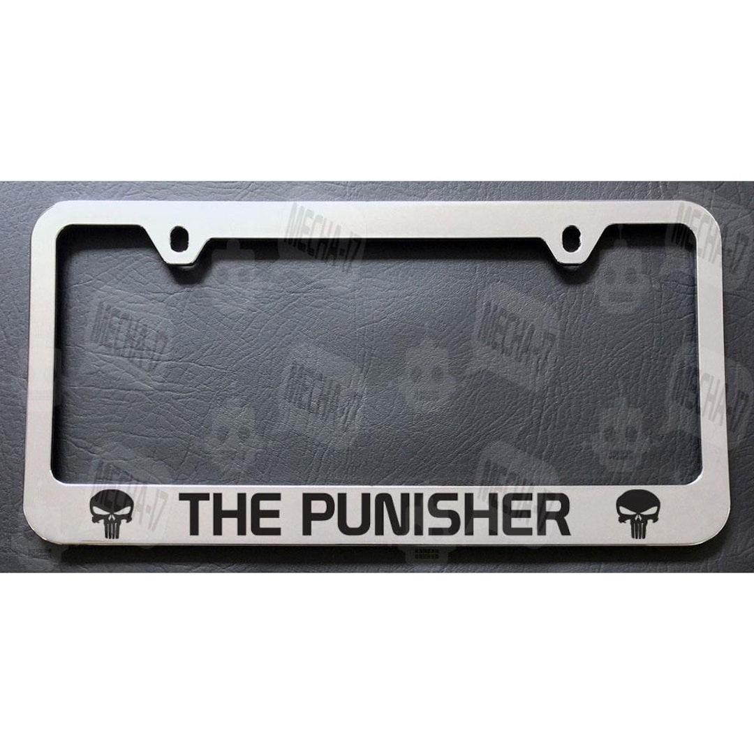 The Punisher Chrome License Plate Frame - Etsy