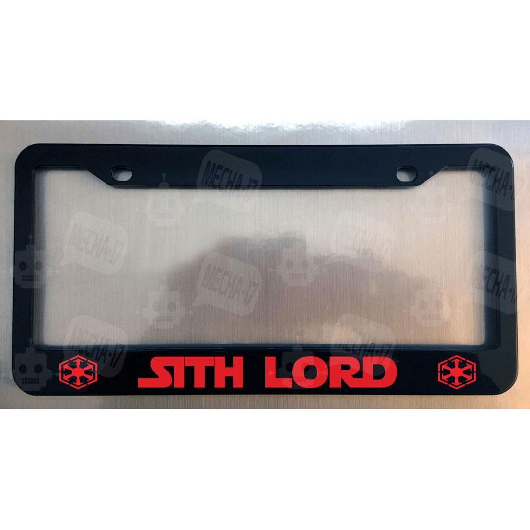 Sith Lord Glossy Black License Plate Frame - Etsy