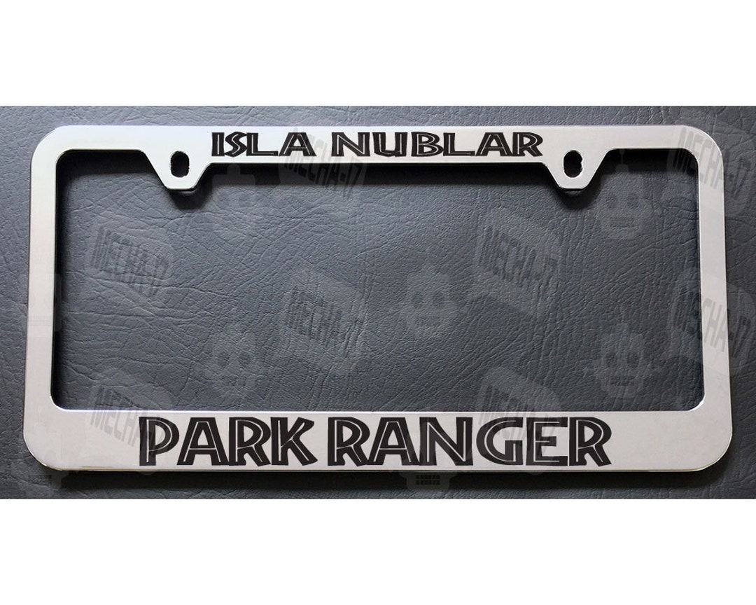 Isla Nublar Park Ranger Chrome License Plate Frame - Etsy