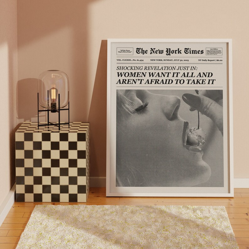 Digital Download Print "women" Newspaper Article NYT New York Times ...