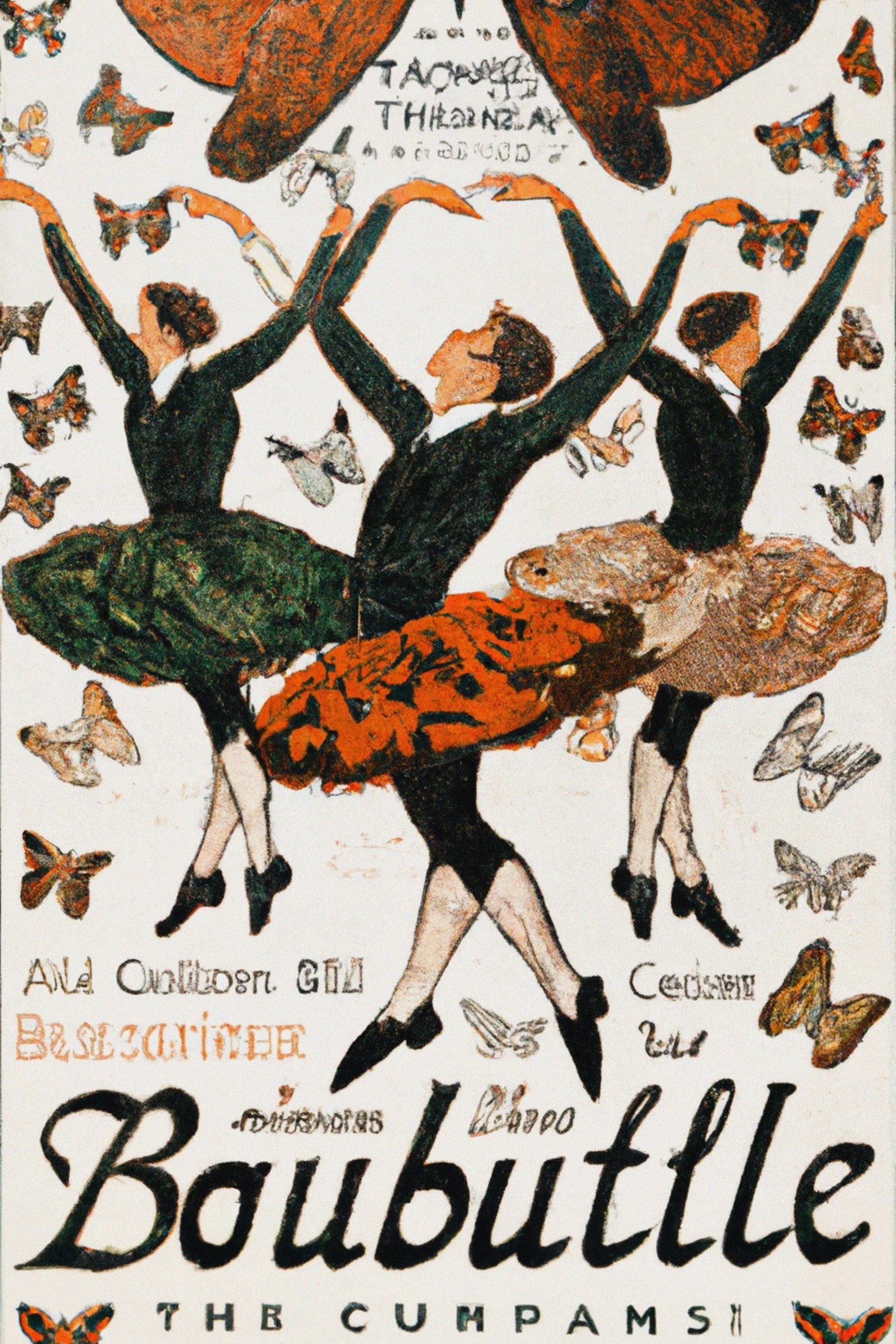 Boy Ballerina Print, Butterflies Ballet Poster Art, Printable ...