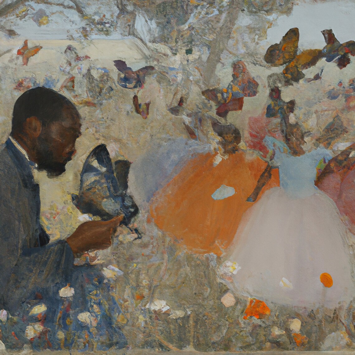 Impressionist Butterflies Print, Whimsical Painting Poster Art ...