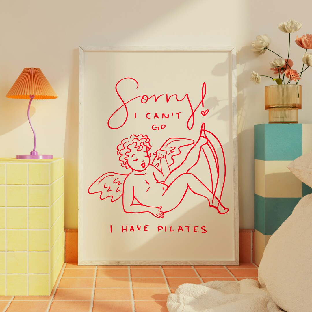 Digital Download Print "pilates Princess" Red (24x30, 16x20, 8x10 Sizes ...