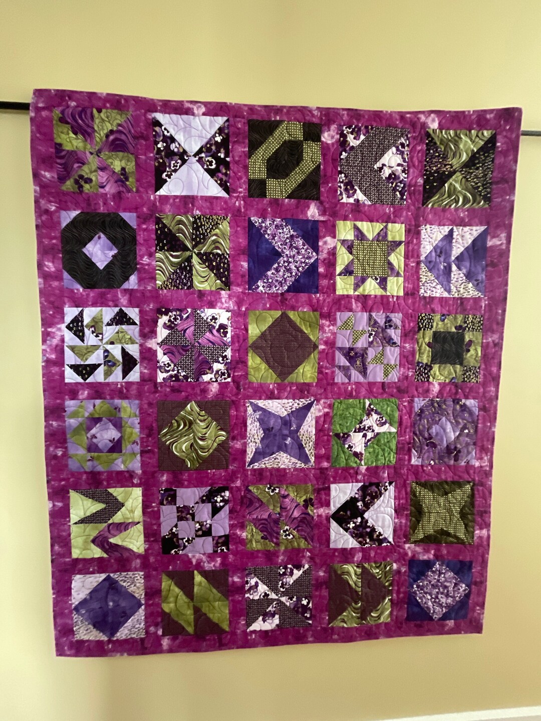 Purple Pansies 50 X 60 Lap Quilt or Wall Hanging - Etsy