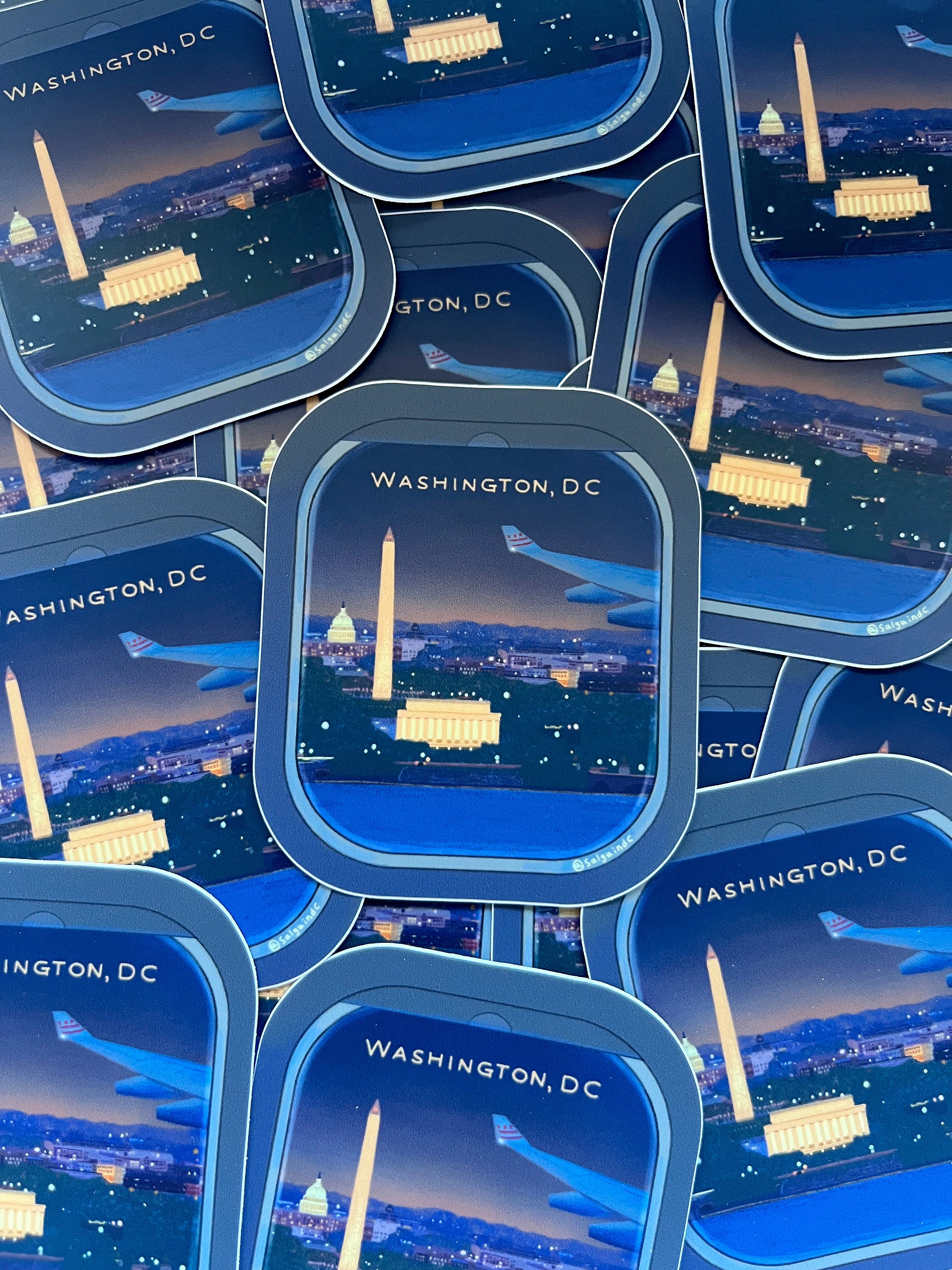 Washington, DC Sticker - Capitol Building, Washington Monument and ...