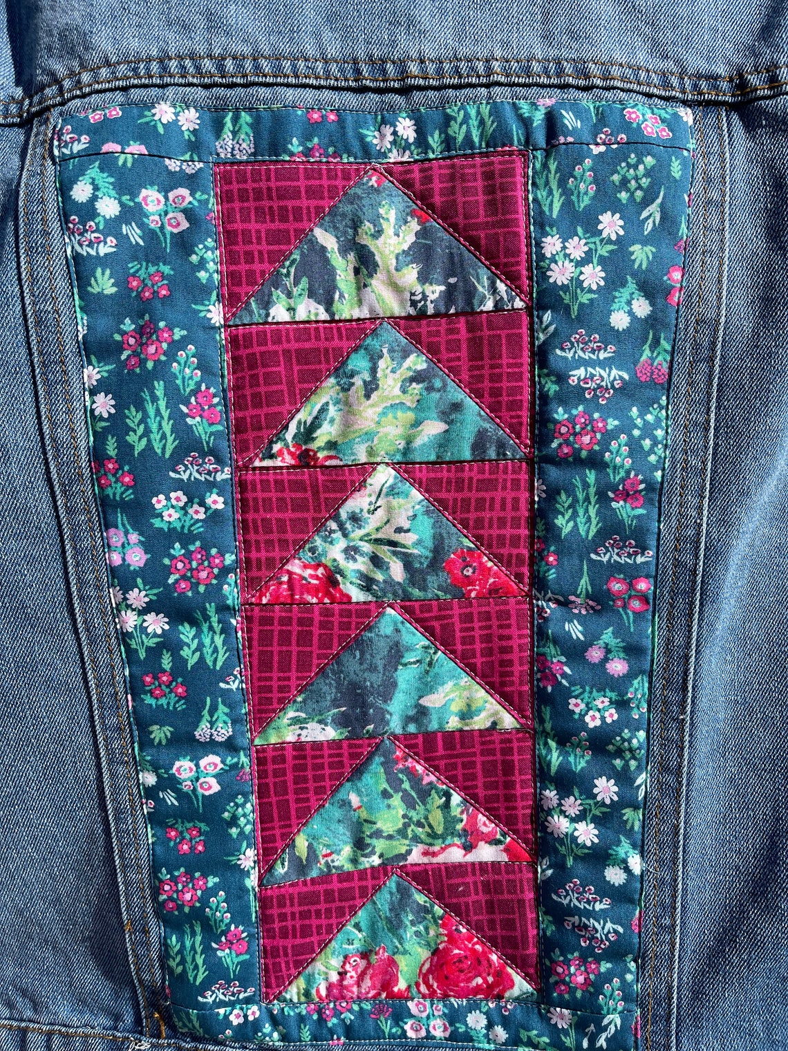 Quilted Denim Jacket, Women’s Small - Etsy