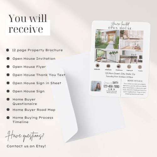 Open House Kit | Property Brochure | Realtor Brochure | Template I EDIT ...