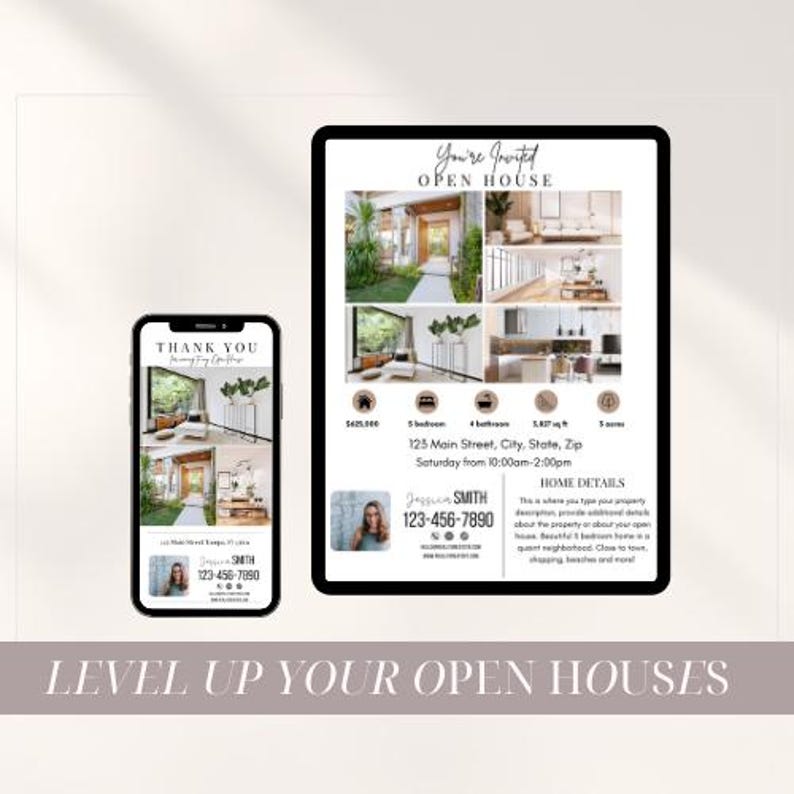 Open House Kit | Property Brochure | Realtor Brochure | Template I EDIT ...
