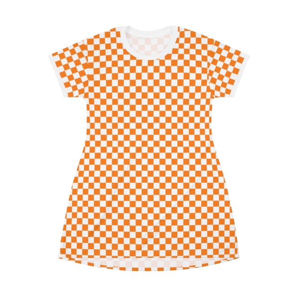 Orange Checkerboard Dress - Etsy