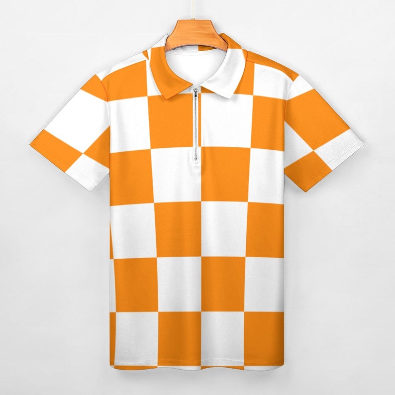Checkerboard Short Sleeve Polo Shirt - Etsy