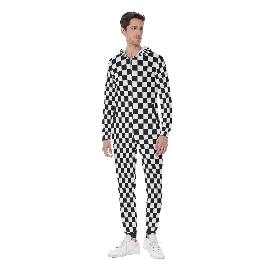 Men's Checkerboard Jump Suit - Etsy