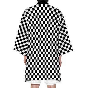 Checkerboard Haori Unisex Kimono Robe - Etsy