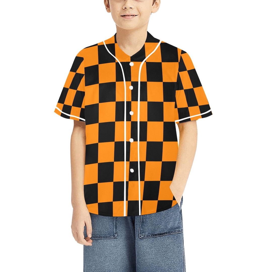 Kid's Checkerboard Baseball Jersey - Etsy