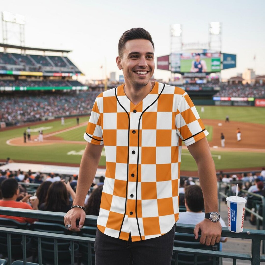 Checkerboard Men's Baseball Jersey - Etsy