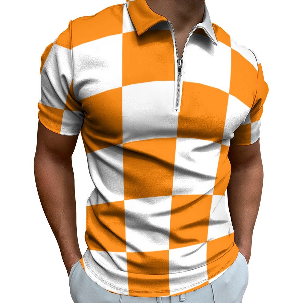 Checkerboard Short Sleeve Polo Shirt - Etsy