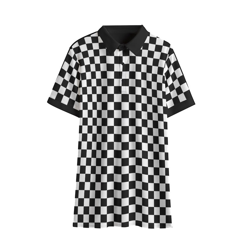 Men's Checkerboard Polo Shirt | Birdseye - Etsy