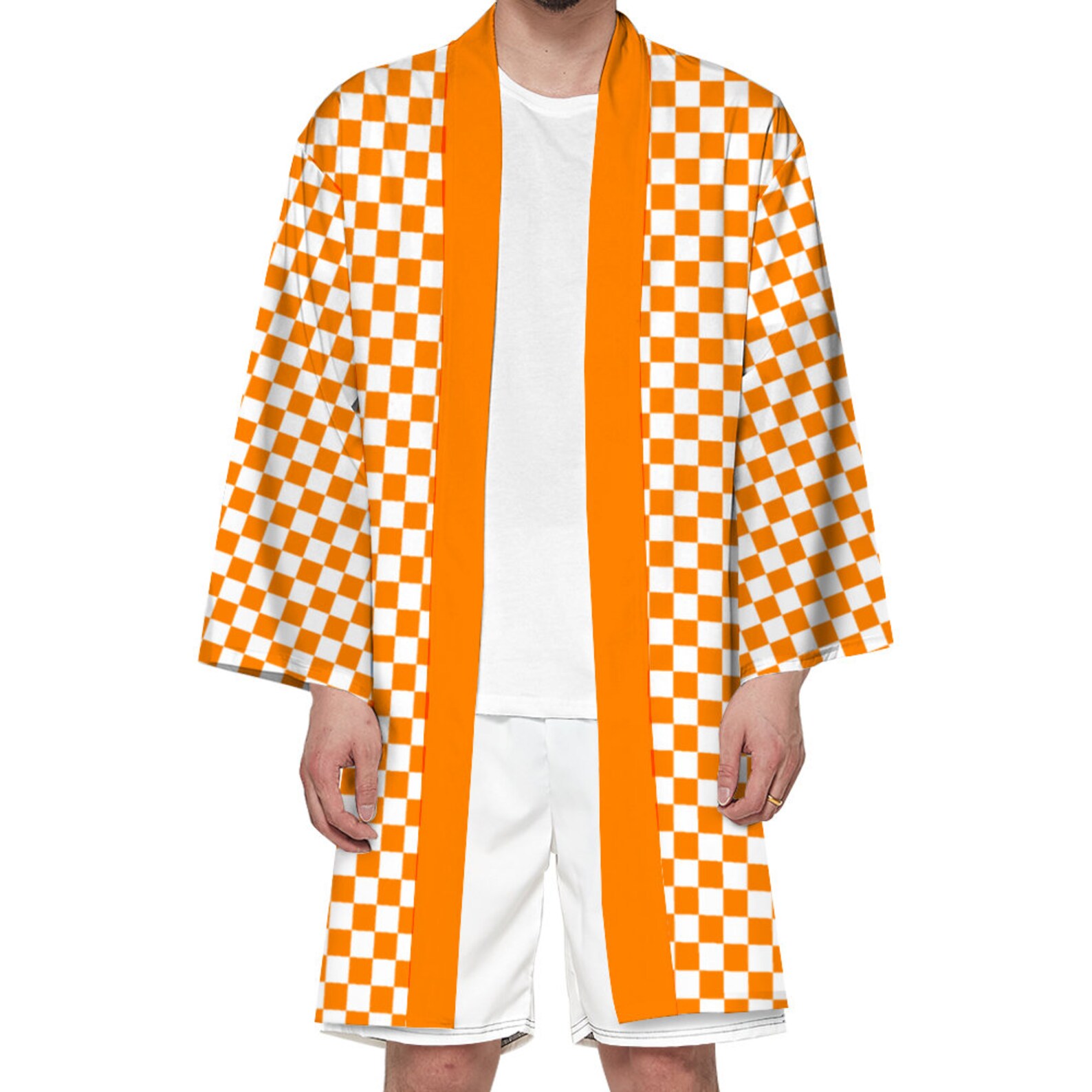 Checkerboard Haori Unisex Kimono | Plus Sizes Available - Etsy