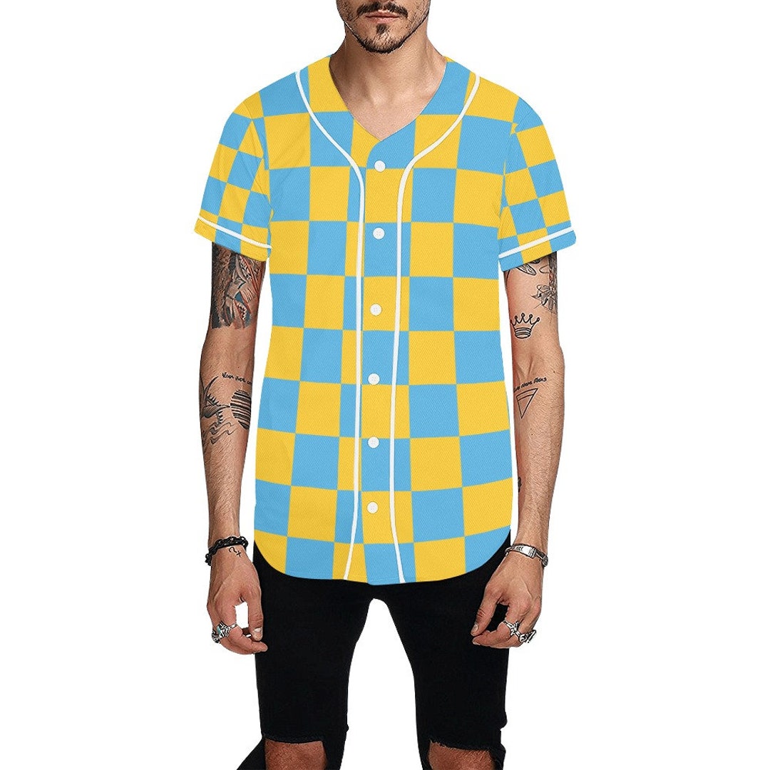 Men's Checkerboard Baseball Jersey - Etsy