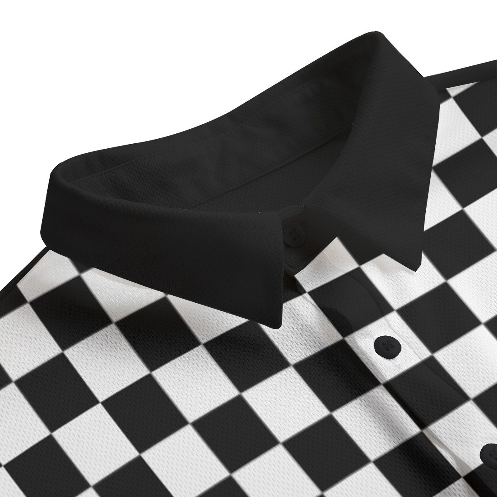 Men's Checkerboard Polo Shirt | Birdseye - Etsy