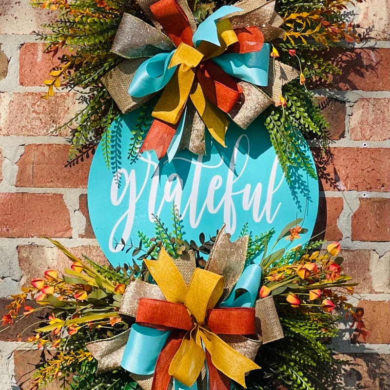 Teal Fall Decor - Etsy