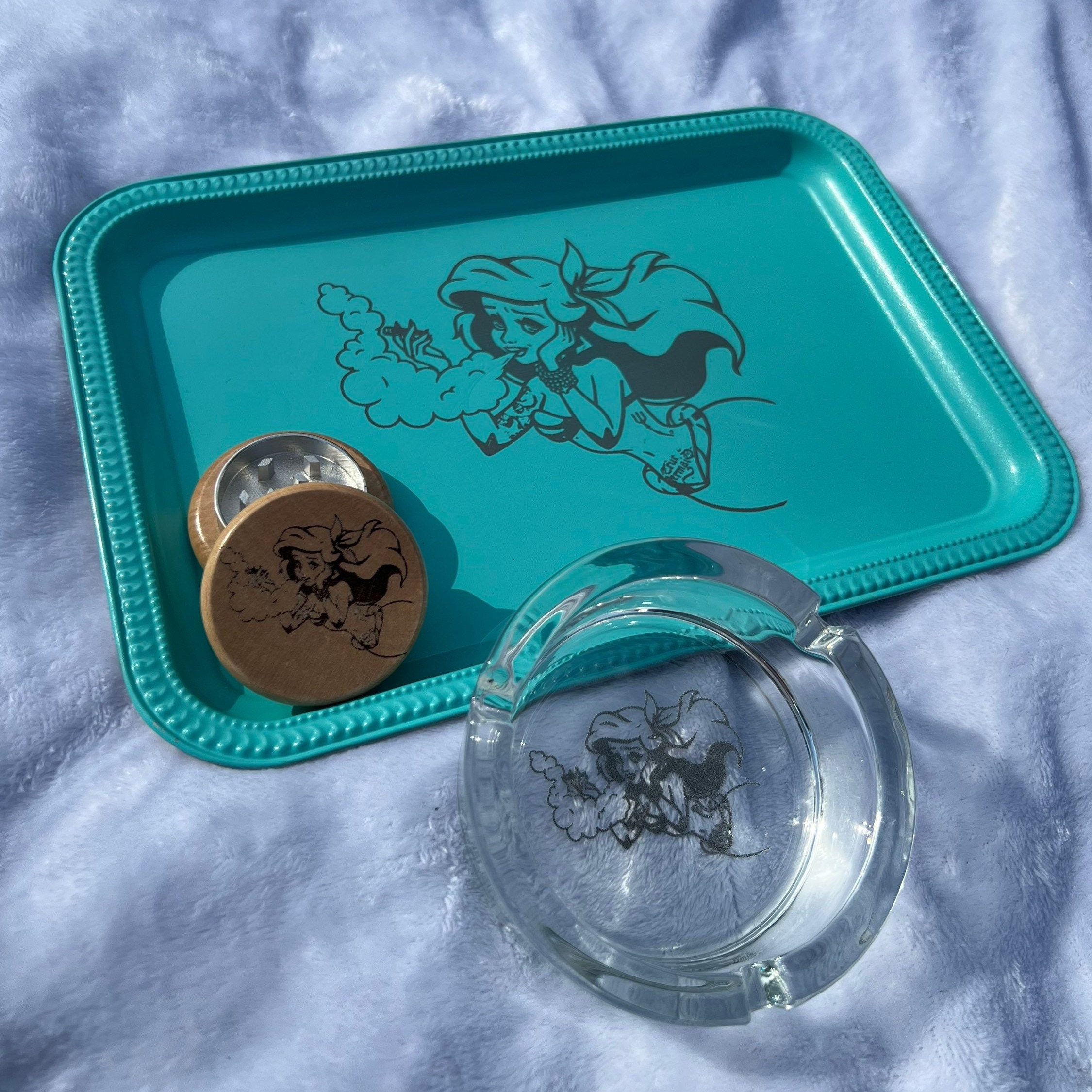 Smoking Ariel Rolling Tray Set - Etsy